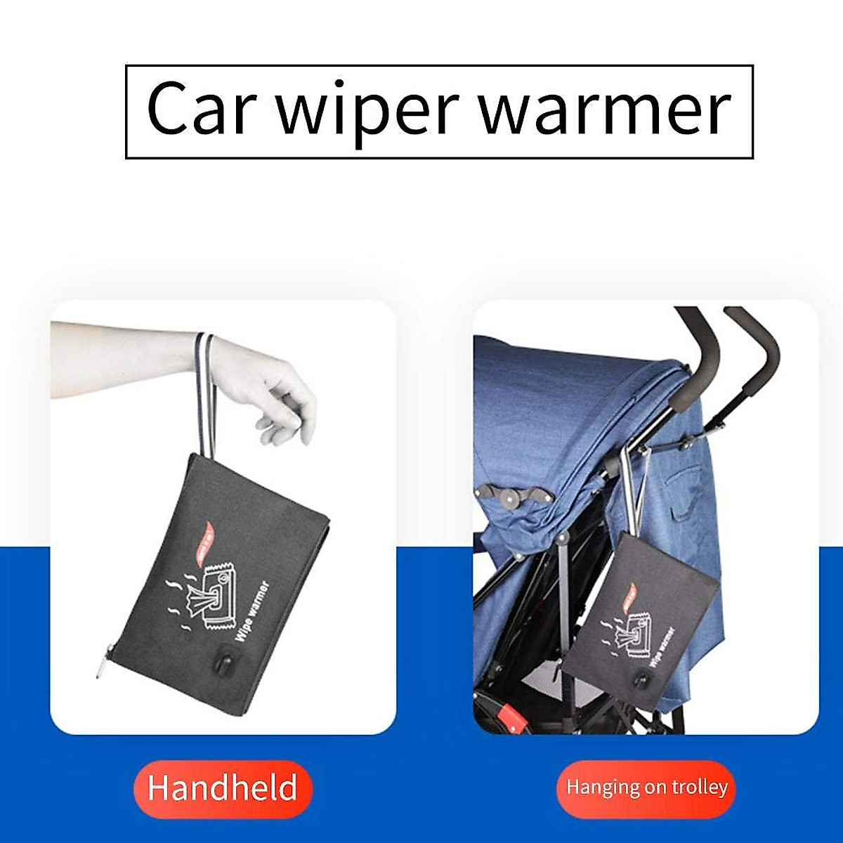 SmarTopus Portable Car Wipes Heater Warmer Baby Wipes Thermostat Heating Bag