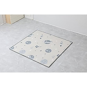 Space playpen:18 Panel Infants Toddler Safety Kids Playpen Activity Center Play Yard W/Lock Door and Basketball Hoop and Large Mat (Gray +White)