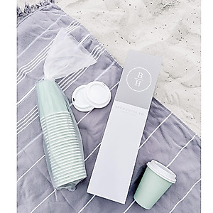 BrewHouse Disposable Coffee Cups with Lids | Luxury Paper Cups | Disposable Cups with Lids | Travel Coffee Cups | To Go Cups | Hot Cups | Paper Coffee Cups with Lids | (12oz - 25 Pack)