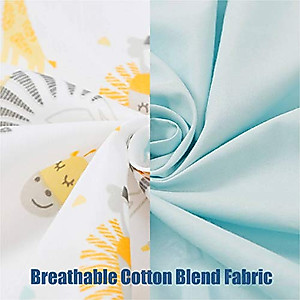 Little Grape Land Crib Sheets for Girls and Boys, 2pk Baby Crib Fitted Sheet for Standard Size Crib and Toddler Mattress, Super Soft Baby Sheet (Safari)