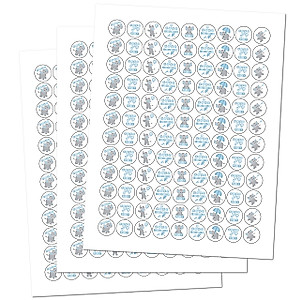 324 Elephants Blue Boy Baby Shower Favors Stickers for Baby Shower Or Baby Sprinkle Party Decorations, Baby Shower Blue Favors, Baby Shower Labels, Its a Boy Kisses. Candy not Included. Made in USA