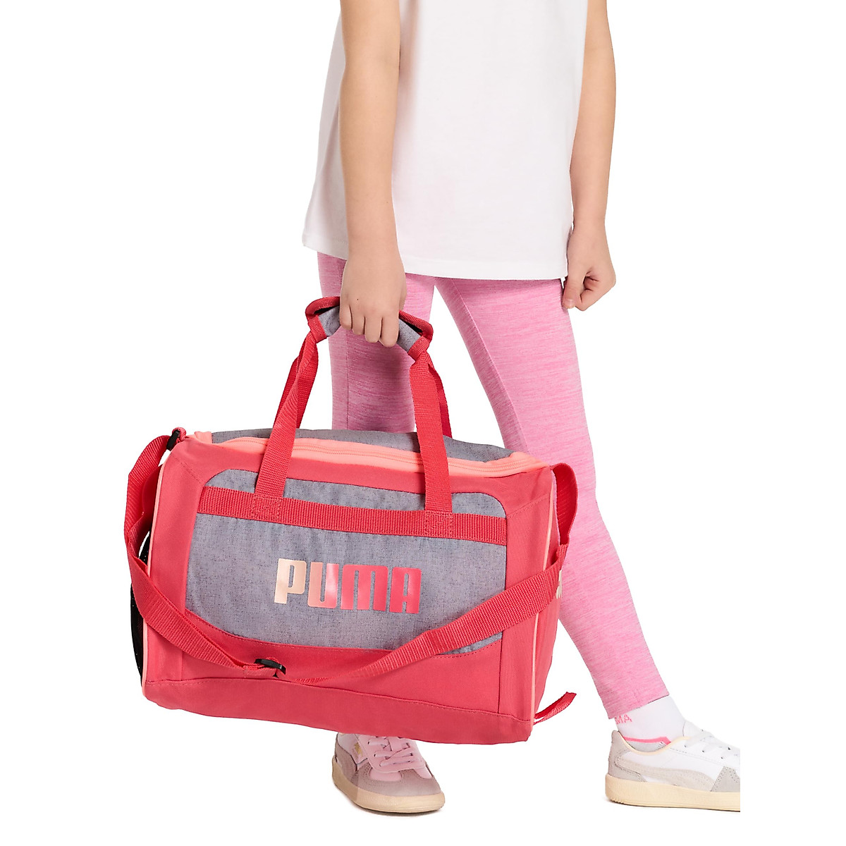 PUMA unisex child Evercat Transformation Jr duffel bags, Pink/Multi, One Size US
