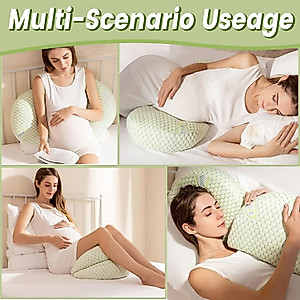 ZiZa Pregnancy Pillows, Maternity Pillow, Pregnancy Pillow Side Sleeper, Pregnancy Pillows for Sleeping on Stomach