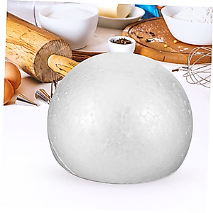 Parliky Spherical Cake Mold Foam Cake Mold Dummy Cake Rounds Polystyrene Cake Dummies Sphere Mold Cake Display Cake Dummy Doll Cake Mould Blocks White Accessories Multifunction to Rotate