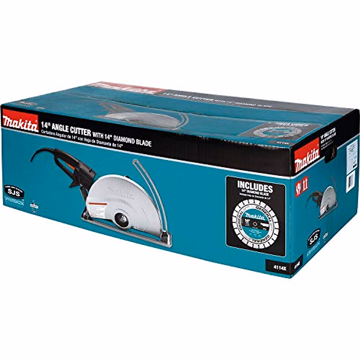 Makita 4114X 14" SJS™ Electric Angle Cutter, with 14" Diamond Blade