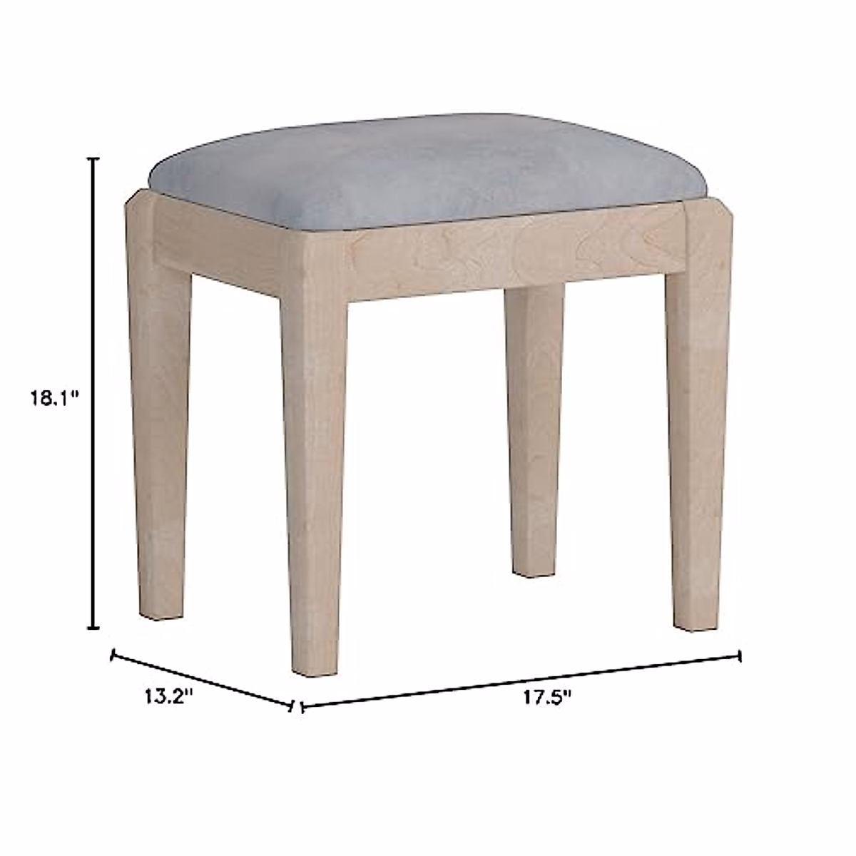 International Concepts Unfinished Vanity Bench, Unfinished
