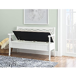 Powell Furniture Elliana Bench, White