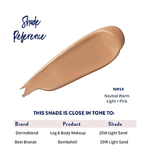 Best Bronze Bombshell Body and Leg Makeup Waterproof - Full Coverage Foundation and Concealer Makeup to Cover Scars, Bruises, Tattoos, Vitiligo, And More