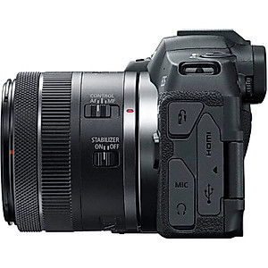 Canon EOS R8 Mirrorless Camera w/RF 24-50mm f/4.5-6.3 is STM Lens + EF 75-300mm f/4-5.6 III Lens + 420-800mm f/8.3 HD Lens + 2X 64GB Memory + Case + Microphone + LED Video Light + More (35pc Bundle)