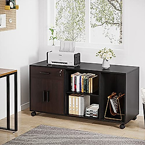 Tribesigns 70.8" Large Executive Office Desk with Lateral File Cabinet, L Shaped Office Desk with Drawers and Storage, Home Office Furniture Sets