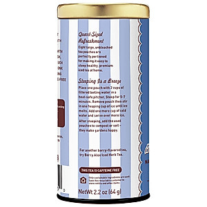 The Republic of Tea - Blueberry Hibiscus Iced Tea, 8 Tea Bags, Herbal Tea, Caffeine Free