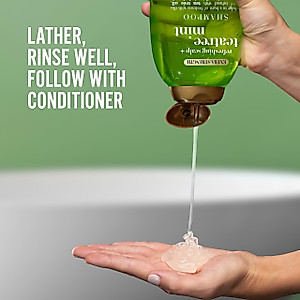 OGX Extra Strength Refreshing Scalp + Teatree Mint , Invigorating Scalp Shampoo with Tea Tree & Peppermint Oil & Witch Hazel, Paraben/ Sulfate-Free Surfactants, 13 fl oz