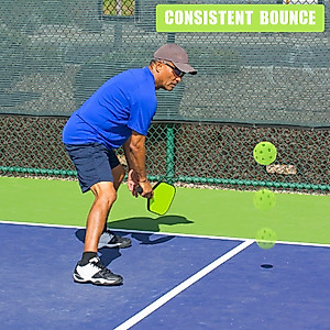 Eupboron 12 Pack Pickleball Balls Outdoor 40 Holes Training Pickle Ball