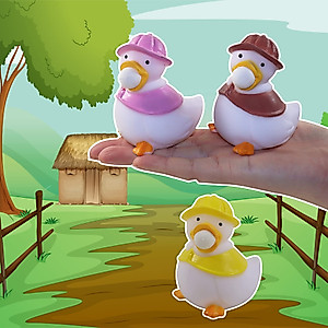 LAKIGATE Fidget Toys,Cute Duck Squishy Toys,3 Pack,Fidgets for Kids and Adults,Squishies for Autism, ADHD and Quitting Bad Habits,Non-Toxic