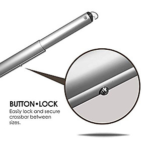 Urquid Linen Pipe and Drape Adjustable Uprights, Crossbars, Bases & Hangers - Drape Systems for Backdrops, Trade Shows, Events, Photo Booths and Decorations (8' Tall x 10' Wide Kit, Kits)