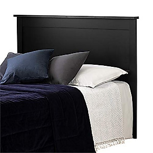 Pemberly Row Modern Wood Headboard/Flat Panel/Queen Size/Black