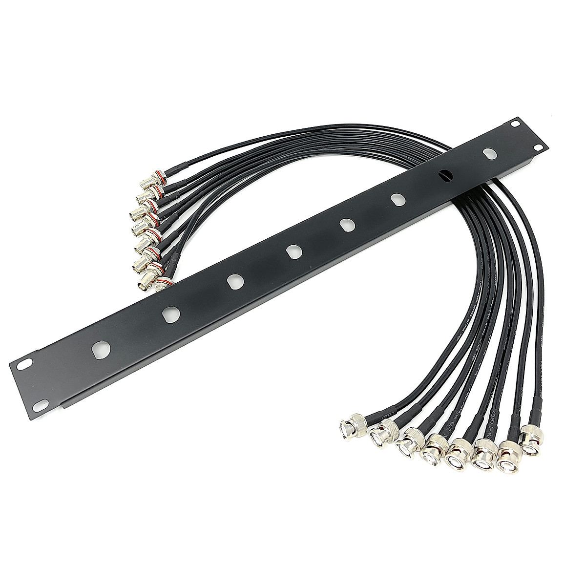 19" Antenna Re-Location Rack Mount Kit 1U Front Panel 8 Hole Ports w/ 8 Cables