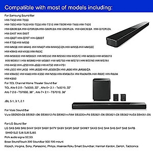 Suixing Sound Bar Mounts Universal Wall Mount Kit Mounting Bracket Compatible Most of Soundbars Wall Mount Brackets with Hardware Kit