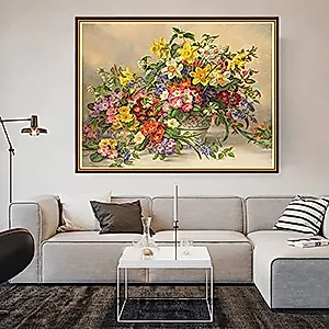 Fanxvivy Beginners Cross Stitch Kits Stamped Full Range of Embroidery Starter Kits for Beginners DIY 11CT Preprinted Cross-Stitch Kit for Adults Needlepoint Kits- (Cross Stitches kit 07)