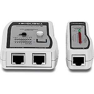 TRENDnet Network Cable Tester, Tests Ethernet, USB and BNC Cables, Accurately Test Pin Configurations up to 300m (984 ft), Local and Remote Testing, Includes BNC to Ethernet Converters, White, TC-NT2