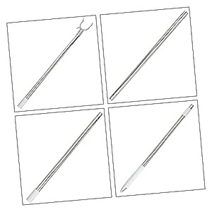 Cabilock 3pcs Picking Steel Supplies Shelf Clothes Long Outdoor Hanger Clothesline Retractable High for Stainless Pole Curtain Splicing Hook Garment Pull Clo Reach Clothing Reacher