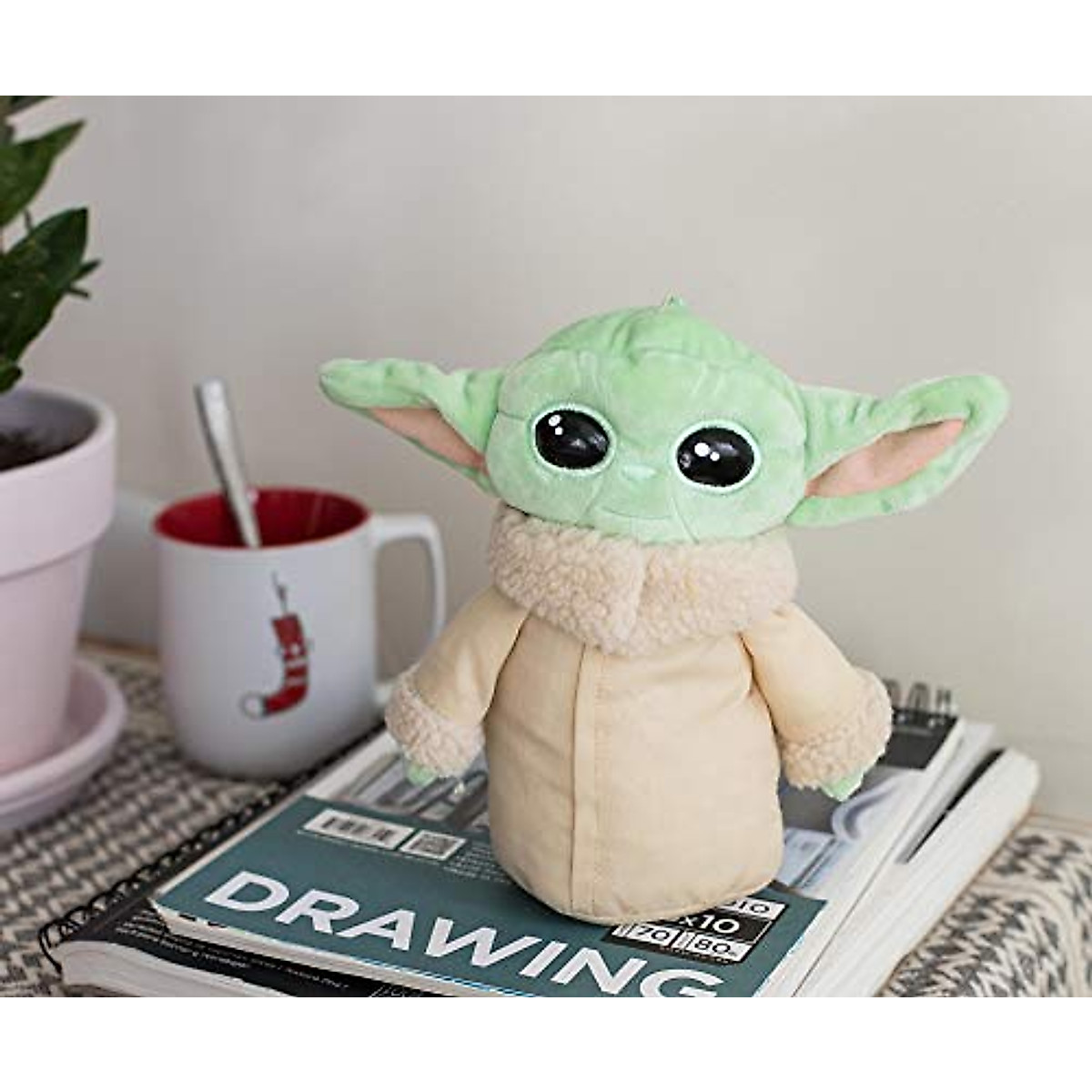 STAR WARS: The Mandalorian The Child 8-Inch Small Plush Toy with Pocket Zipper | Baby Yoda Plush Clip-On Doll | Super Soft Stuffed Animals Plushie