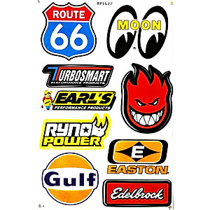 Cars Motorsport Nos Gulf Hot Rod Nascar Drag Racing Lot 6 Vinyl Graphic Decals Stickers D6094
