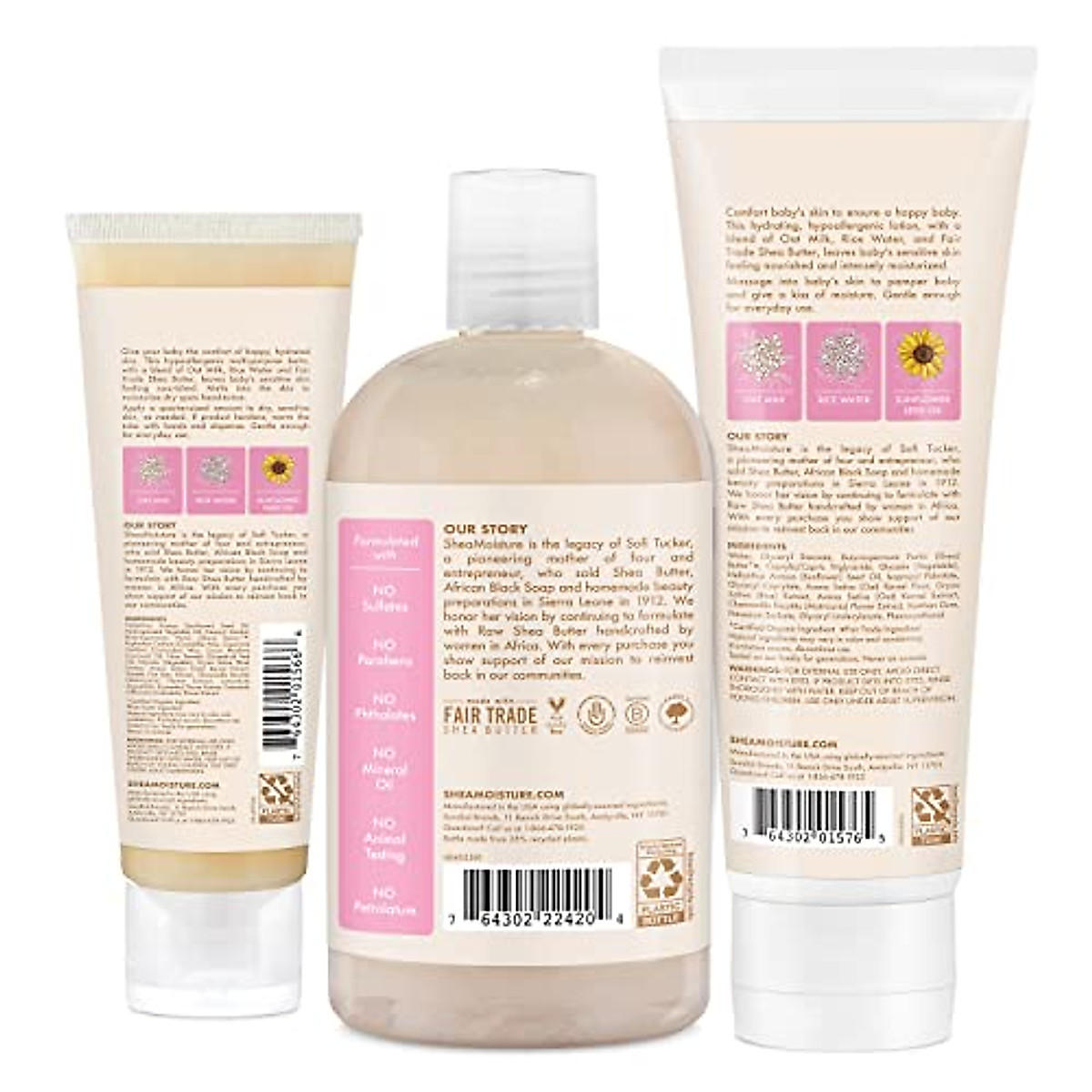 SheaMoisture Baby Gift Set Gift Sets Perfect For New Moms Oat Milk & Rice Water Hypoallergenic