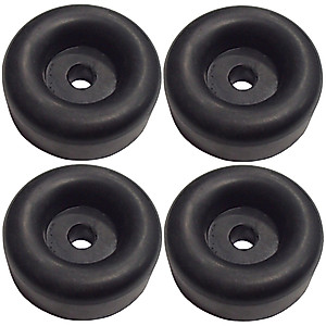 JQuad (4 Pack) 2.5" Trailer Ramp Door Bumper, Compatible with Truck Cargo Hatch - Round Rubber Bump Stops