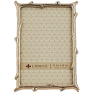 Lawrence Frames 4x6 Gold Metal Natural Branch Design Picture Frame