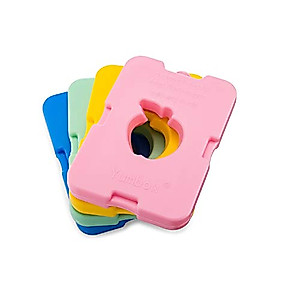 Yumbox Ice Packs - set of 4 Multi - Cool Pack, Slim Long-Lasting Ice Packs - Great for Coolers or Lunch Box