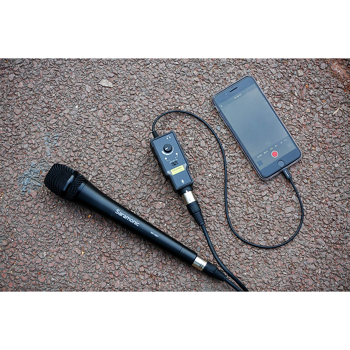 Saramonic XLR Microphone & 6.35mm Guitar Audio Adapter with Lightning Output Connector Professional Video Microphone (SMARTRIGDI)