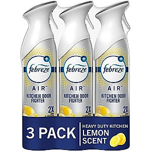 Febreze Room Air Fresheners, Home & Kitchen Room Fresheners, Air Freshener Spray, Odor Fighter Air Freshener for Home, Fresh Lemon Scent, 8.8 oz. Aerosol Can (Pack of 3)