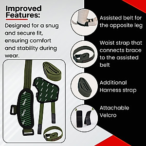 SSaYo Dog Knee Brace for Male/Female Dogs - Neoprene Support Dog Leg Braces for Back Leg with Adjustable Straps and Belt - Torn ACL Hind Leg, Ligament Injury, Joint Pain and Stability (Medium, Left)