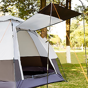 3 Person Outdoor Pop Up Camping Tent with Rainfly Durable Waterproof Windproof Portable Camping Shelter Easy Set Up Family Automatic Instant Tent with Carrying Bag for Hiking Climbing Travel