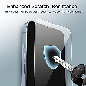 JETech Full Coverage Screen Protector for iPhone 14 6.1-Inch (NOT FOR iPhone 14 Plus 6.7-Inch), 9H Tempered Glass Film Case-Friendly, HD Clear, 3-Pack
