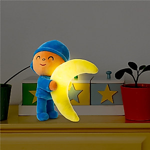 Pocoyo Light Up Plush - Acts as a Night Light and Sleep Soother - for Toddlers, Girls and Boys - Officially Licensed Light Up Doll - Preschool Leaning Plush Bedtime (Light Up Moon Plush)