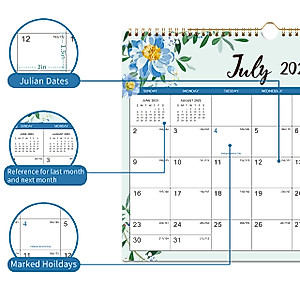Calendar 2023-2024 - Wall Calendar 2023-2024, January 2023 to June 2024, 14.8 x 11.4 Inches, 18 Months Calendar with Ample Blank Blocks and Julian Dates, Perfect 2023-2024 Calendar for Easy Planning