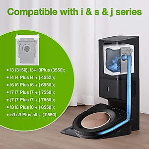 Rowhalf 12 Pack Vacuum Bags, Effective Dust Filtration, Compatible with iRobot Roomba Bags i & s & j Series, Replacement for i3+, i4+, i6+, i7, i7+(7550) j7, j7+i8+, s9+ Automatic Dirt Disposal Bags