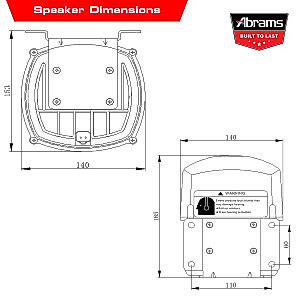 Abrams Tornado Low Frequency Siren Intersection Clearing System (add-on to any 100-200 watt siren system) SWAT Fire Truck EMS ATV POV Police Car Siren Speaker System Powerful Low Vibration Tone