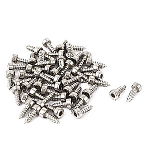 uxcell M2x6mm Hex Drive Head Cap Self Tapping Drilling Screws 50pcs