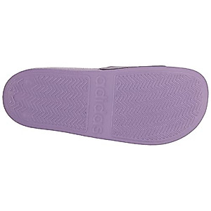 adidas Women's Adilette Shower Slide Sandal, Shadow Violet/Impact Orange/Violet Fusion, 7