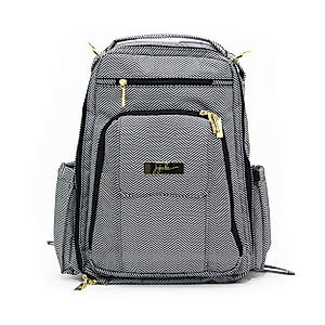 JuJuBe Be Right Back Unisex Travel Backpack, Diaper Bag with Memory Foam Changing Pad, Be Fashionably Organized Anywhere