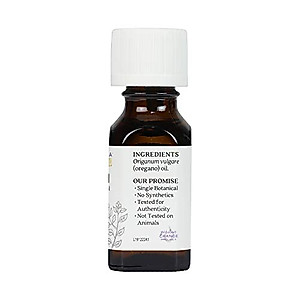 Aura Cacia 100% Pure Oregano Essential Oil, GC/MS Tested for Purity, 15 ml, Origanum vulgare, 0.5 Fl Oz