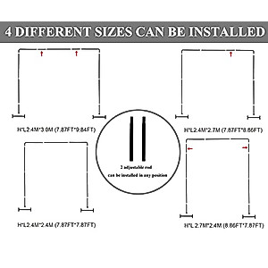 LANGXUN Heavy Duty White Metal Square Backdrop Stand Arch for Wedding Birthday Decoration, Graduation Decorations, Ceremony Reception, Event Party Supplies, Baby Shower Photo Booth Background Supplies