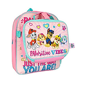 Paw Patrol Kids Backpack and Lunchbag Pink