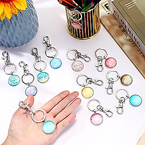 Roowest 24 Pcs Employee Appreciation Gifts Keychains Inspirational Motivational Team Gifts for Thanksgiving Christmas Coworkers Volunteer Staff