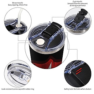 Rose Cuba Flag 40 Oz Tumbler with Handle And Straw Lid,Insulated Reusable Stainless Steel Travel Glass Mug 40 Ounces