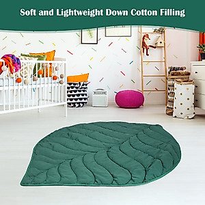 VARIPOWDER Baby Play Mat,56.3x42.1inch Cotton Crawling Cushion, Kids Room Rug Floor Gym,Soft Washable Non-Slip Room Decor Floor Rug, Activity Floor Carpet,Photo Studio Prop(Dark Green)