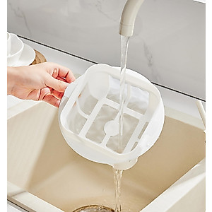 Generic Greek Yogurt Strainer with Lid.Yogurt Filter (1.5QT) with Ultra Fine Mesh,to Makes small batches (600g) of Thick Creamy Greek or Coconut Yogurt, 7.8*7.8*6.1in, White